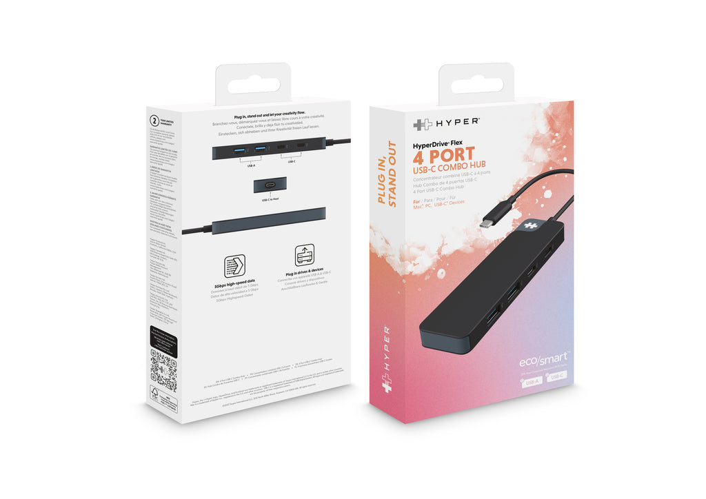 HyperDrive® Flex 4 Port USB-C Combo Hub – Targus CA