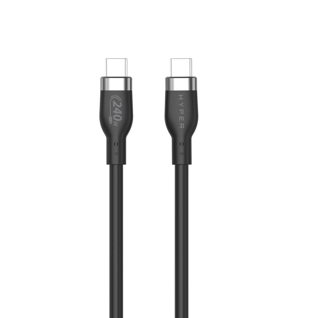 HyperJuice 240W Silicone USB-C to USB-C Cable (1M/3Ft) - Black – Targus CA